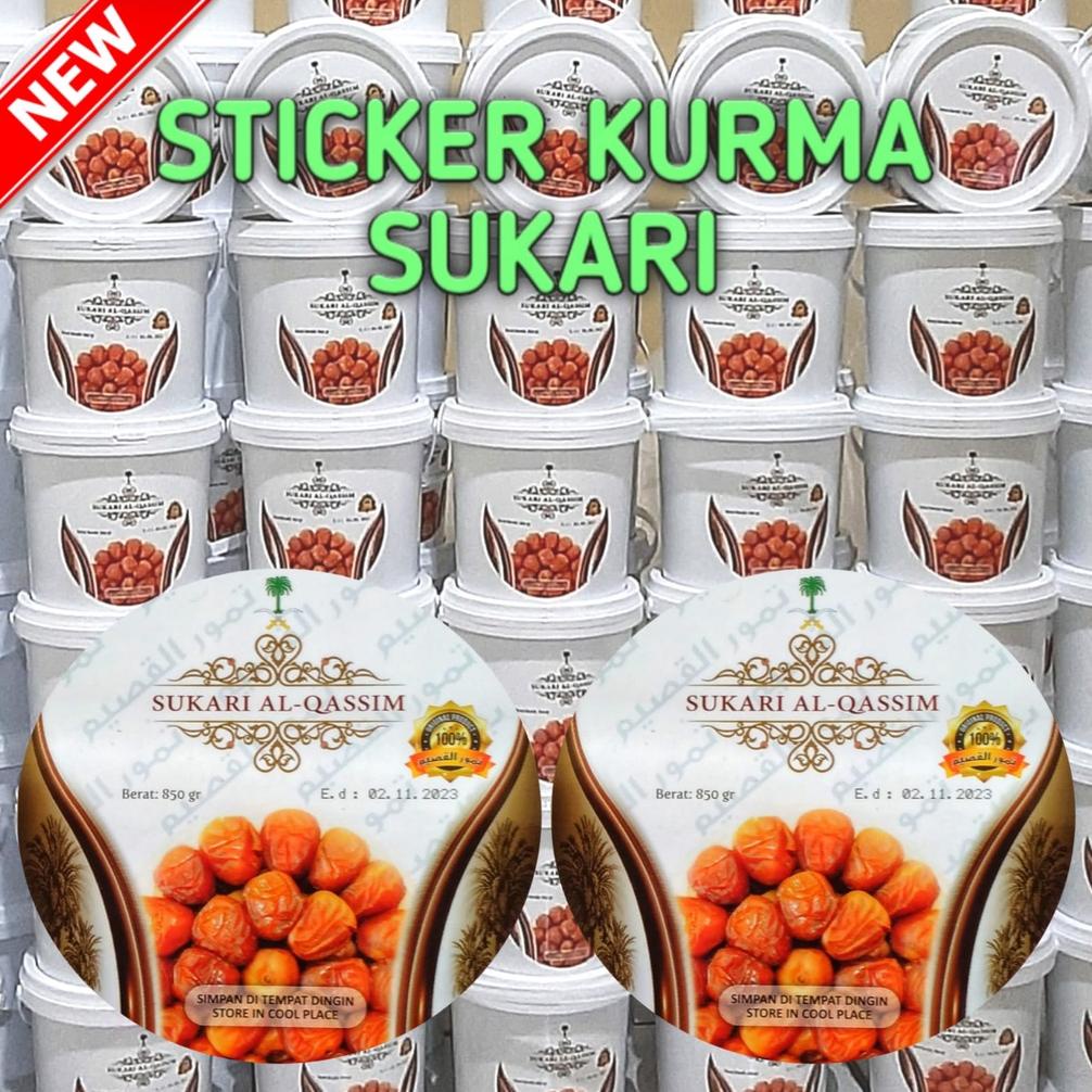 Jual Mari Belanja Sticker Cutting + Laminating Kurma Sukari / Sticker ...
