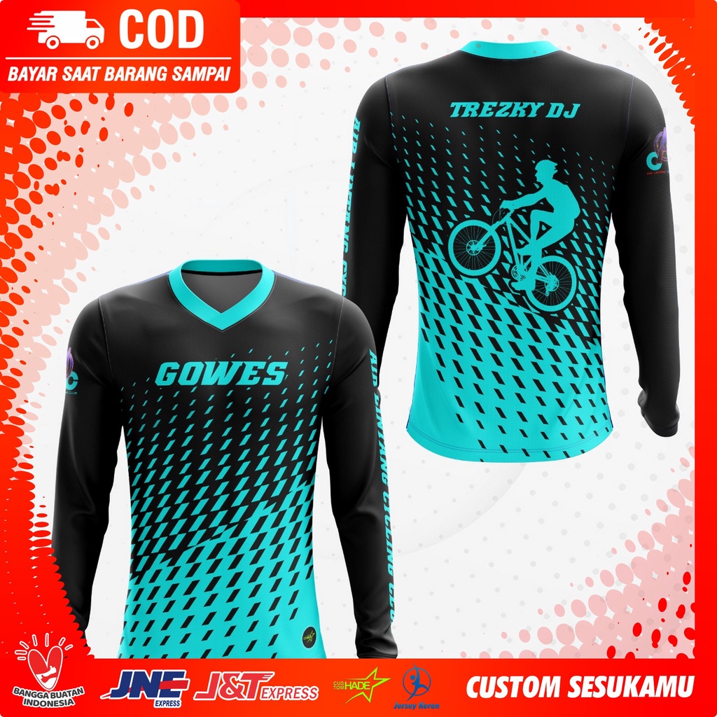 Jual PROMO!! Kaos Jersey Sepeda Lengan Panjang murah Rotbike MTB Gunung ...