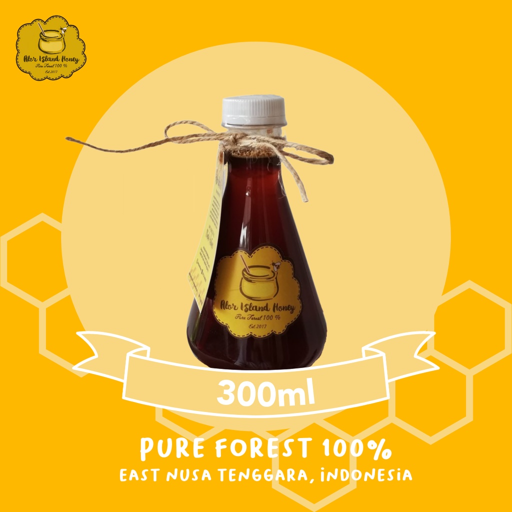 Jual MADU HUTAN ASLI PURE 100% RAW HONEY NTT ALOR 300ml | Shopee Indonesia