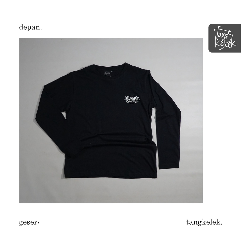 Jual Tangkelek Baju Kaos Minangkabau Lengan Panjang Warna Hitam ...