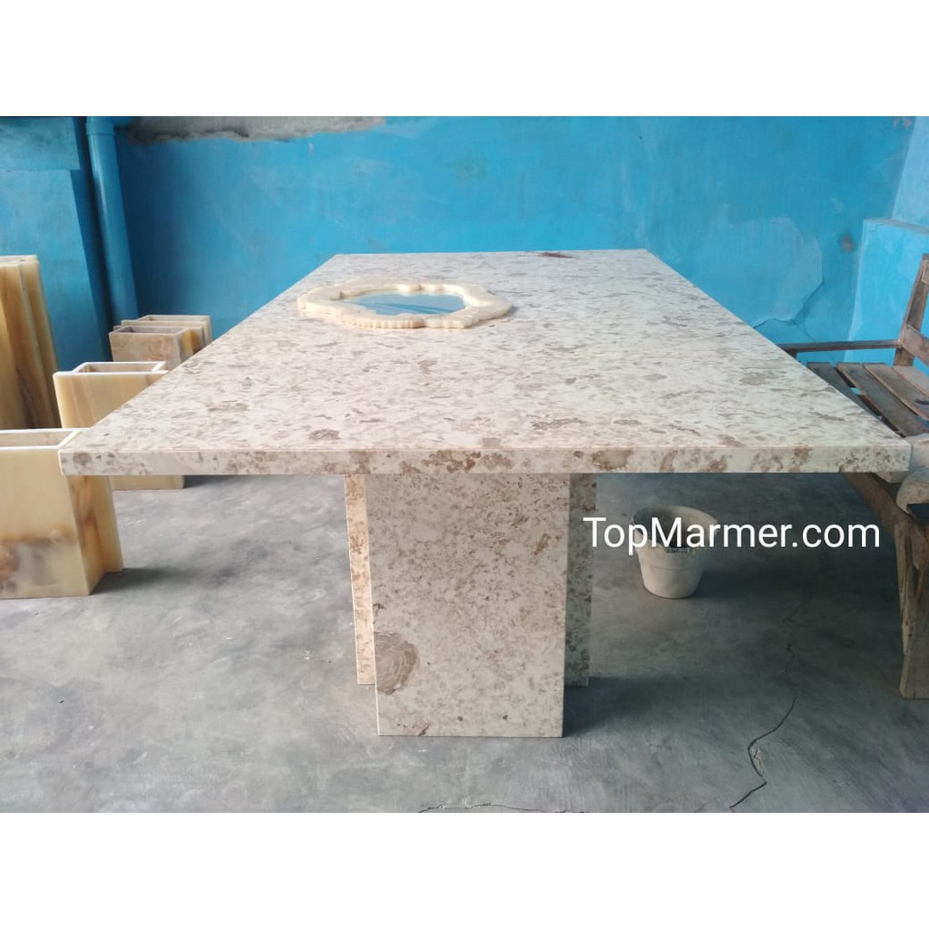 Jual Meja Makan Marmer Asli Batu Marmer | Shopee Indonesia