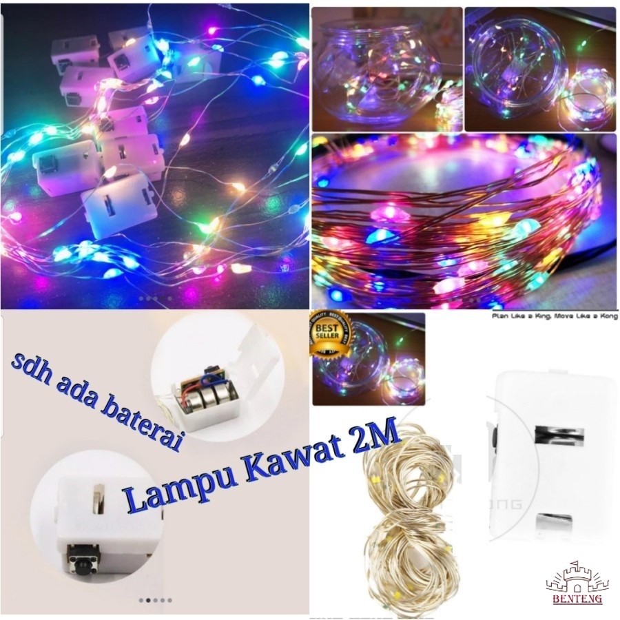 Jual LN44 - Lampu Tumblr Kawat Rainbow LED Lampu Kawat 2 Meter | Shopee ...