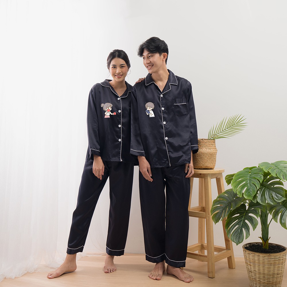 Jual Zavyn Piyama Couple Satin PP Boxing Boy & Boxing Girl | Shopee ...