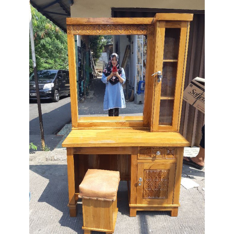 Jual meja rias minimalis kayu jati ( BISA KIRIM SELURUH INDONESIA ...