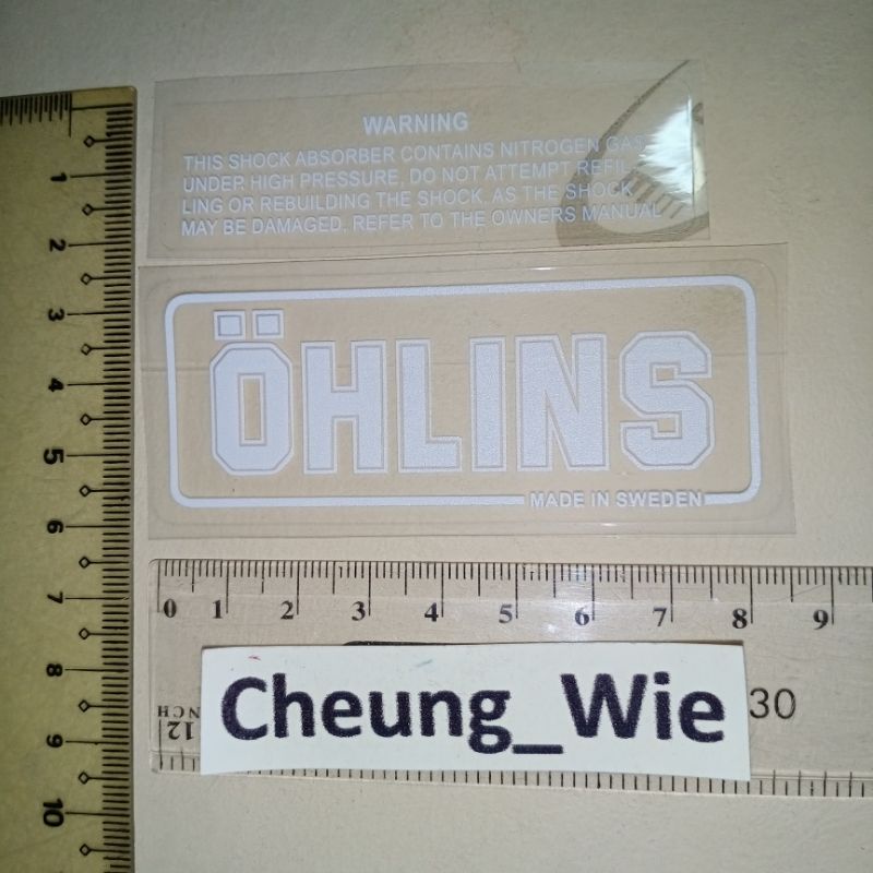 Jual Stiker shock Tabung Ohlins Made in Sweden transparan 2bh | Shopee ...