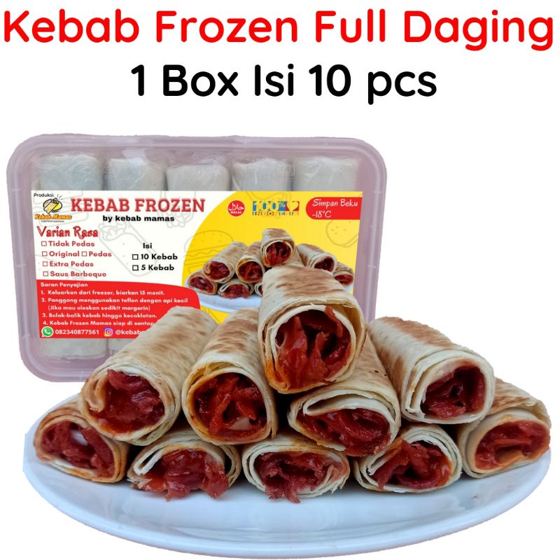 Jual Kebab Frozen Mini Premium Isi 10 Isian Full Daging Beef Kebab ...