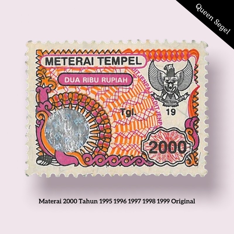Jual Materai 2000 Tahun 1996 1997 1998 1999 Perangko Matrai Tempel Lama ...