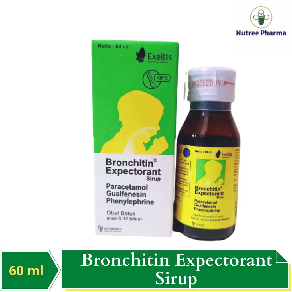 Jual BRONCHITIN EXPECTORAN SIRUP 60 ML (Hijau) | Shopee Indonesia