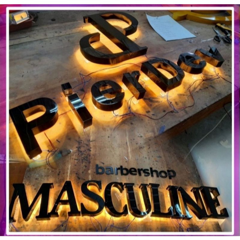 Jual HURUF ACRTYLIC LED BACKLIGHT, HURUF TIMBUL LED BACKLIGHT, LOGO ...