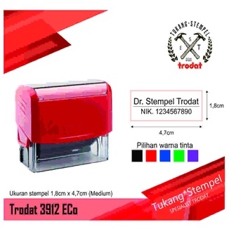 Jual trodat 3912 stempel custom perusahaan nama nik otomatis dokter murah ekonomis 1 warna ...