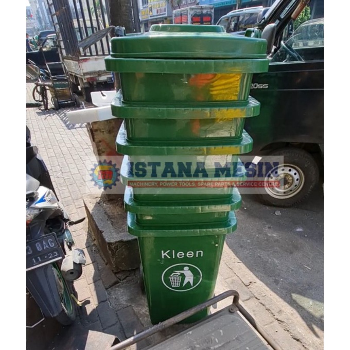 Jual TONG TEMPAT SAMPAH DUST BIN PLASTIK HDPE 100L KLEEN COMPLETE RODA | Shopee Indonesia