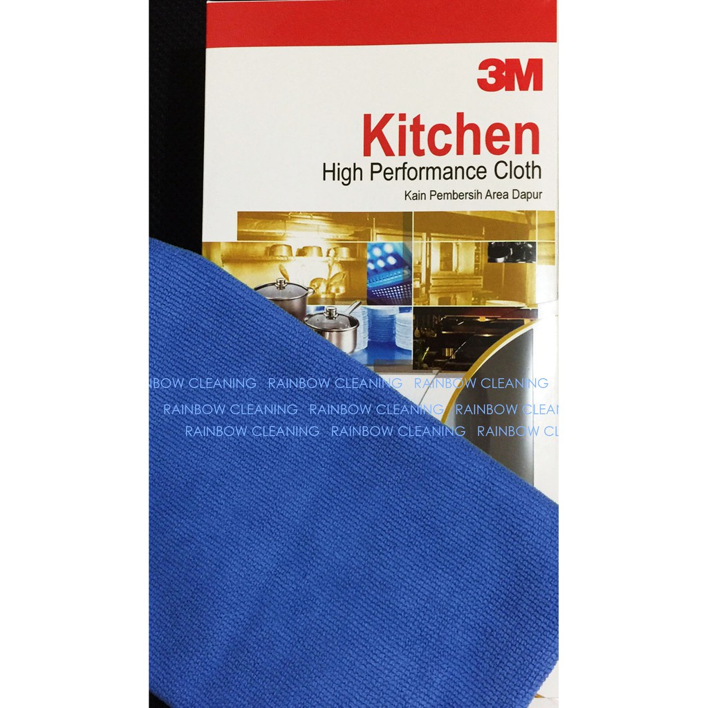 Jual 3M Kain Lap Microfiber - Kitchen High Performance Cloth Biru ...