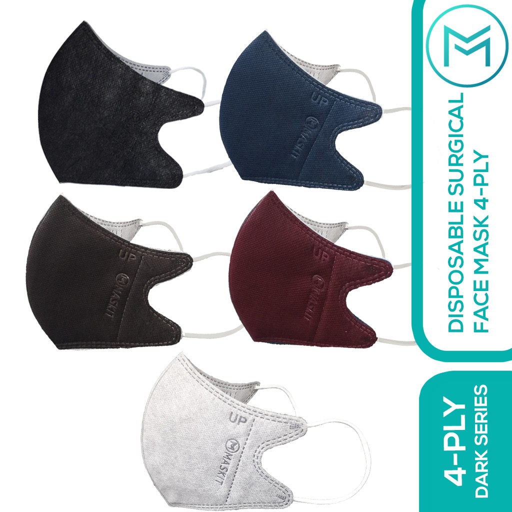 Jual Masker 4ply Duckbill Dark Series Maskit | Shopee Indonesia