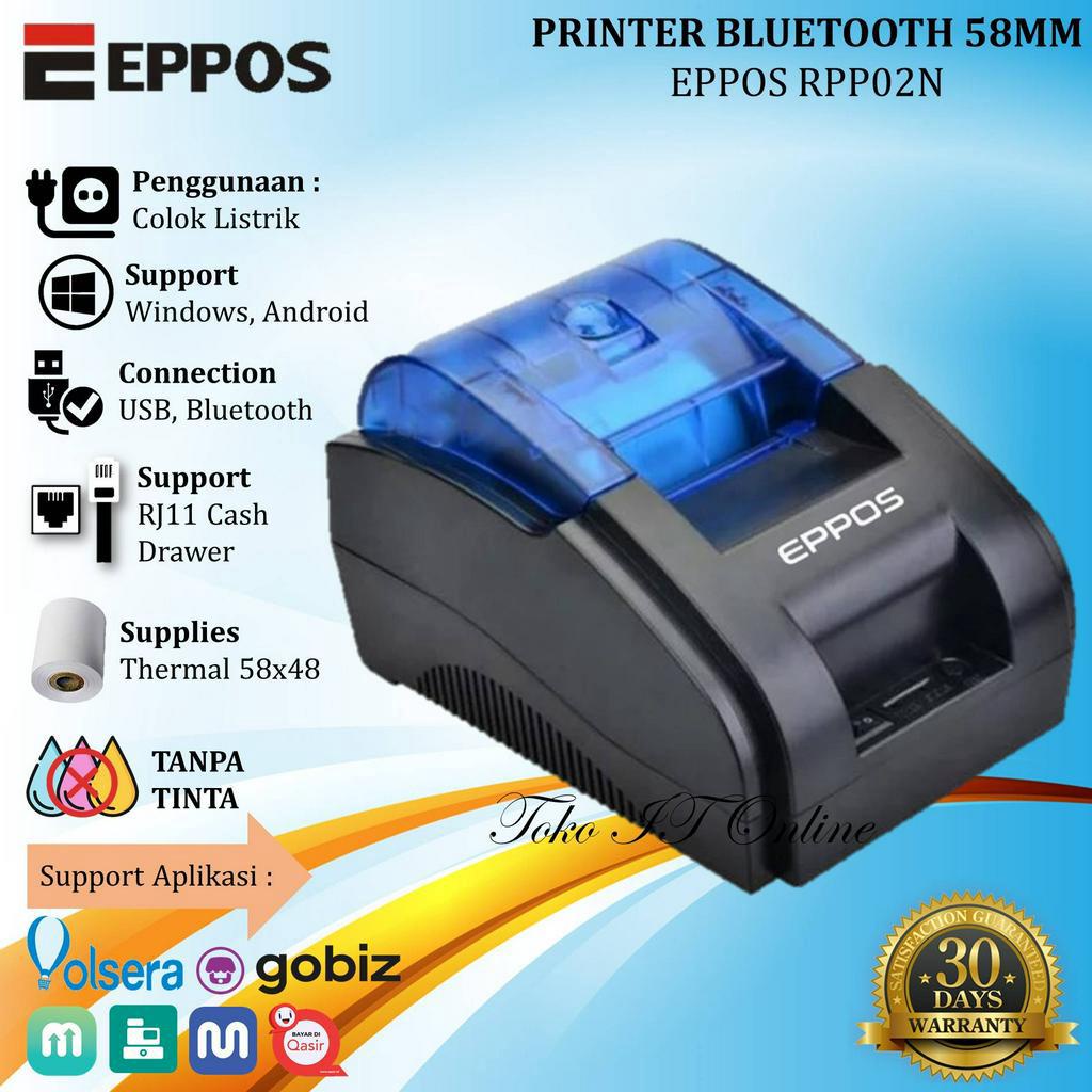 Jual Printer Bluetooth Thermal 58mm Eppos RPP02N USB RJ11 Cetak Struk ... Jual Printer Bluetooth Thermal 58mm Eppos RPP02N USB RJ11 Cetak Struk ...