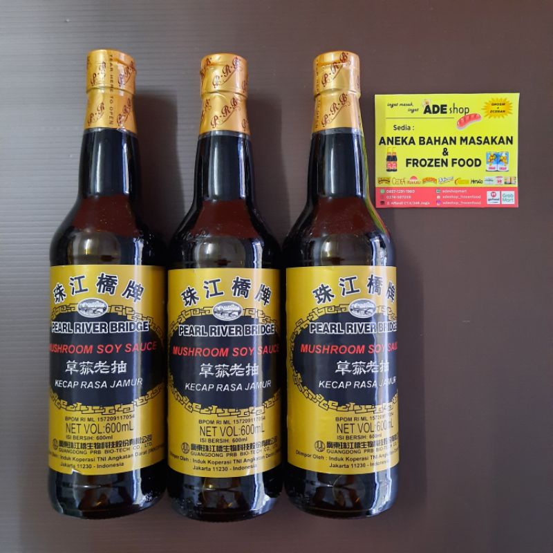 Jual kecap mushroom jamur pearl river bridge 600ml | Shopee Indonesia