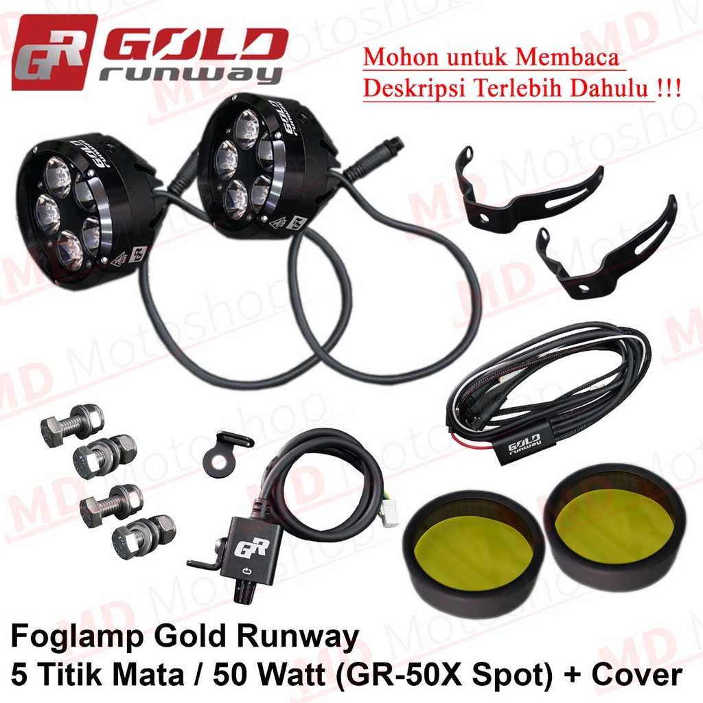 Jual Lampu Foglamp Gold Runway 50Watt Double Sepasang Garansi 3Bulan ...
