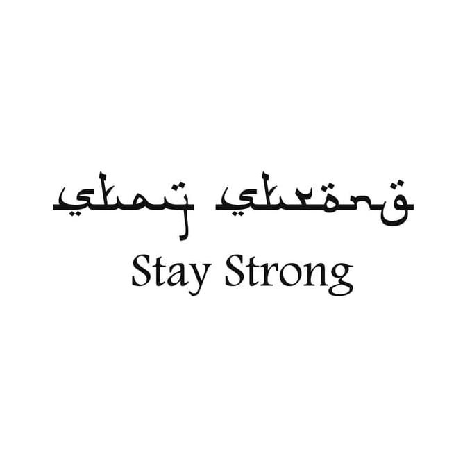 Jual Lolitattoo Temporary Tattoo Stay Strong Arabic | Shopee Indonesia