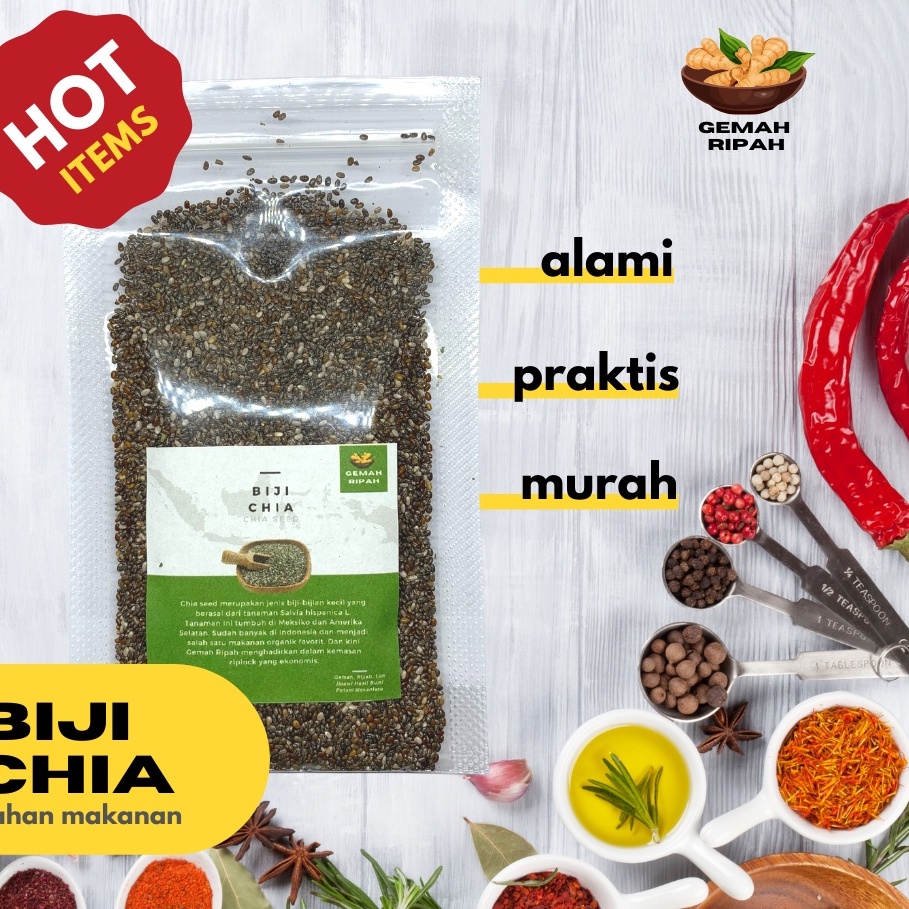 Jual Chia Seed Organic Mexico 1 Kg Premium Original Cia Seed Chia Seed ...