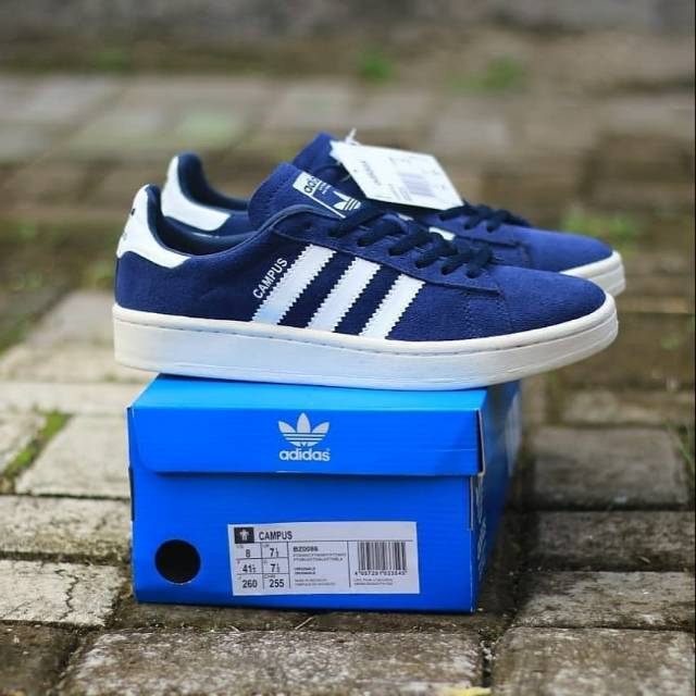 Jual ADIDAS CAMPUS BLUE WHITE ORIGINAL | Shopee Indonesia