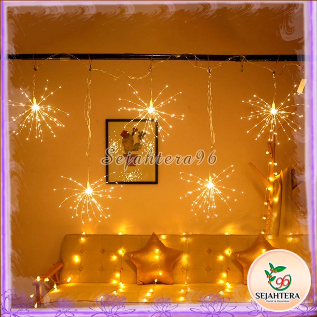 Jual Lampu Kembang Api 1 Set isi 10 Gantung Model Fireworks Laba-Laba ...