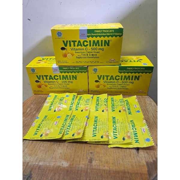 Jual Vitacimin/Vitamin C-500mg 10 strip @2 tablet/Sweetles (Tablet ...