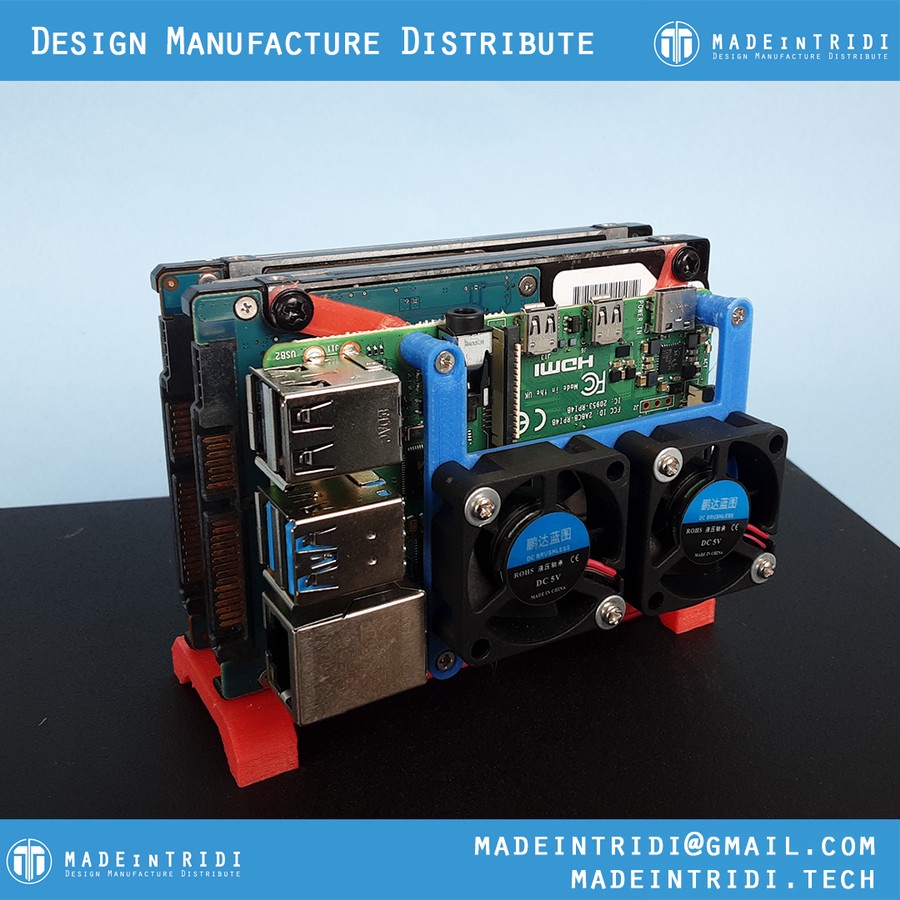 Jual Madeintridi casing Raspberry Pi SSD/HDD 2.5" Case Raspi NAS Server ...