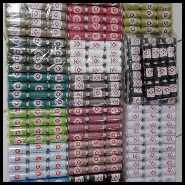 Jual BANTING HARGA BENANG JAHIT METRO 500 YARD warna COKLAT TUA ...