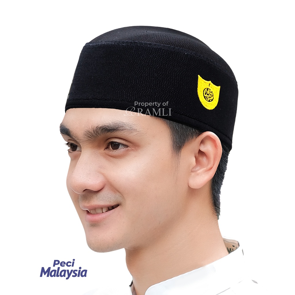 Jual Ramli Songkok Peci Malaysia Hitam Bordir Kopyah Malaysia Bordir ...
