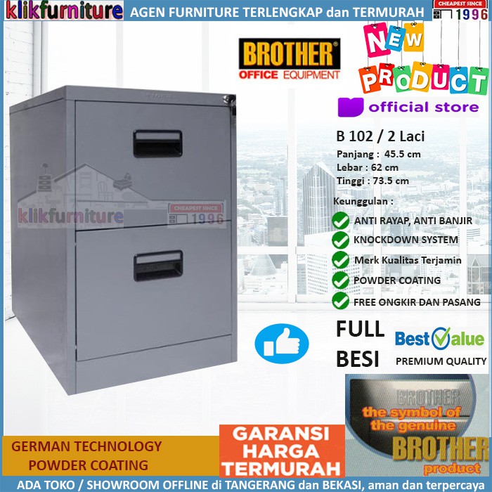 Jual B 102 Brother Filing Cabinet Besi 2 Laci / 2 Susun | Shopee Indonesia