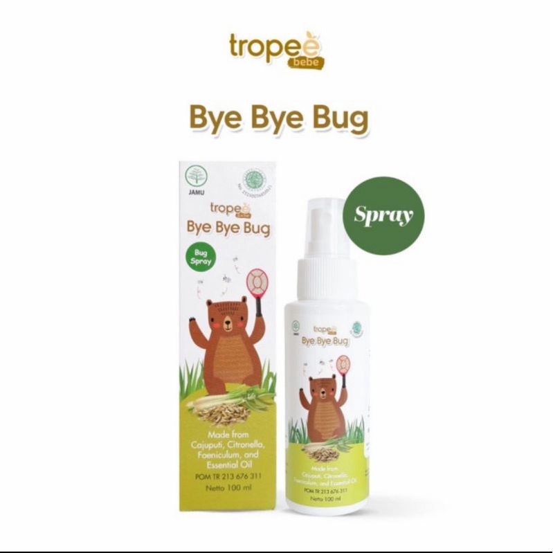 Jual Tropee Bye Bye Bug Spray 100ml | Shopee Indonesia