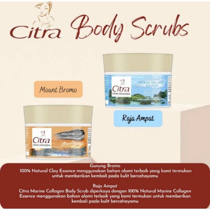 Jual Citra Marina Collagen Body Scrub 100ml - Citra Volcanic Clay Body ...