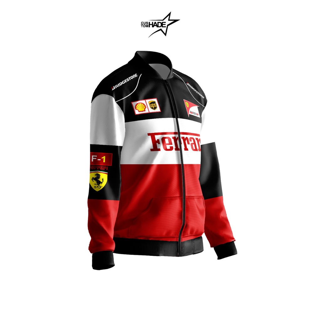 Jual Jaket F1 Ferrari Pria Dewasa Custom Fullprinting Varian Warna ...