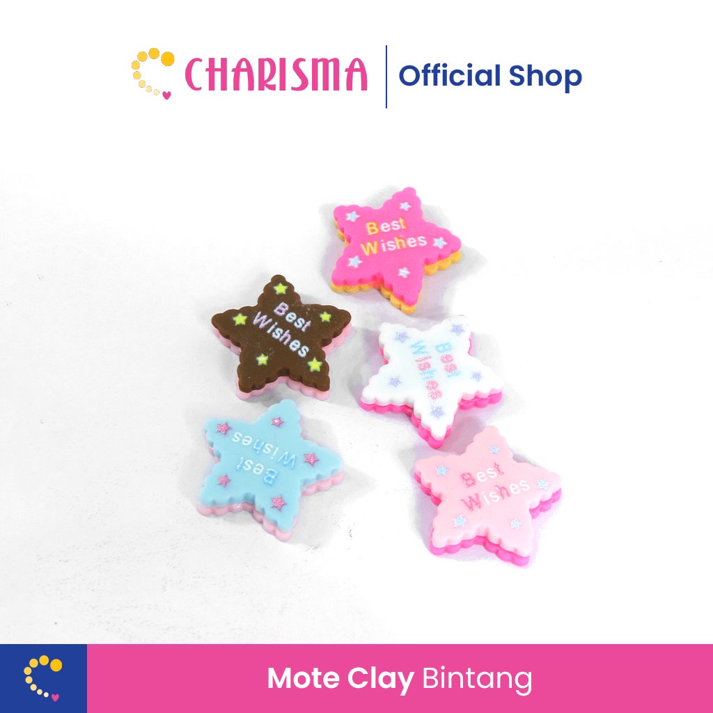 Jual Clay Bintang - Resin Clay Bintang - Clay Resin Sticker 3D Timbul ...