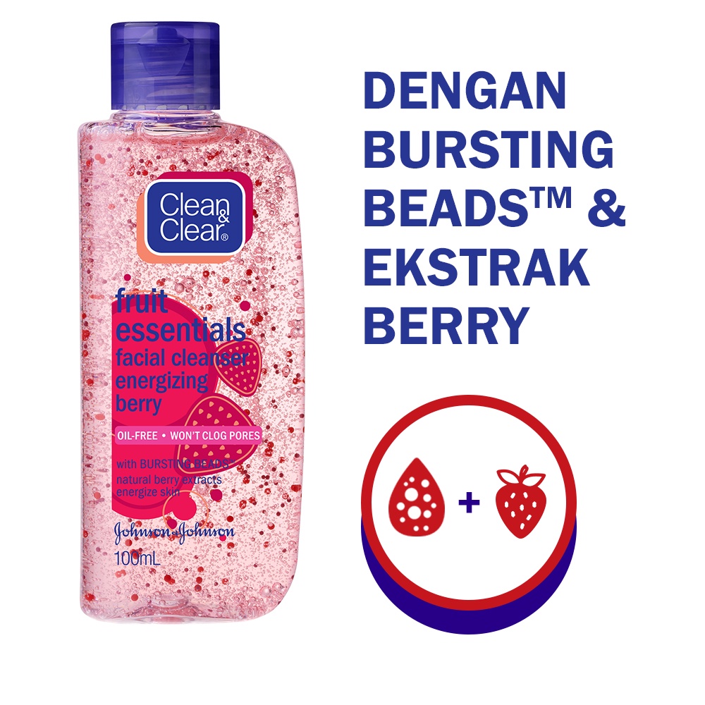 Jual Clean & Clear Fruit Essentials Energizing Berry Sabun Cuci Muka ...