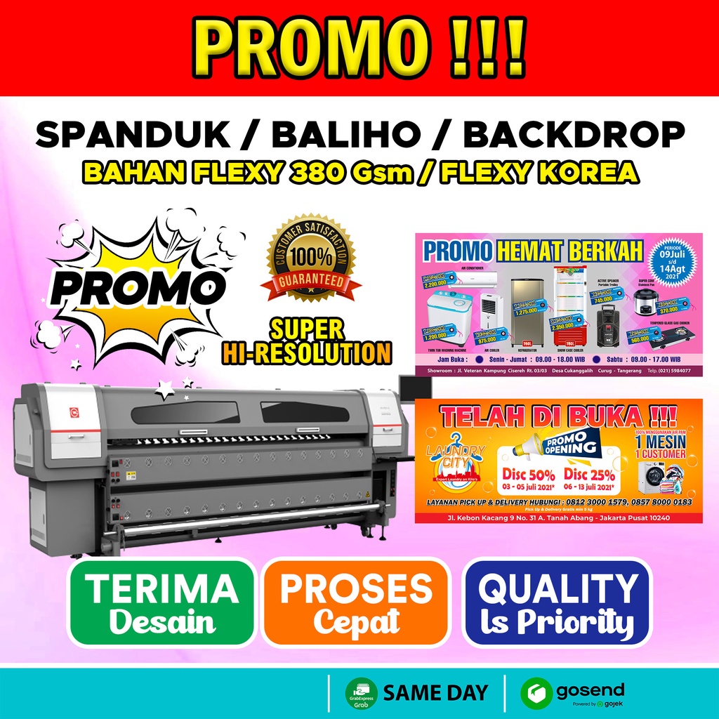 Jual PROMO Cetak Spanduk - Cetak Baliho - Cetak Banner - Flexi Korea 380gsm | Shopee Indonesia