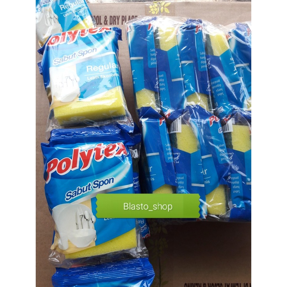 Jual Sponge busa cucu piring polytex ( ecer ) | Shopee Indonesia