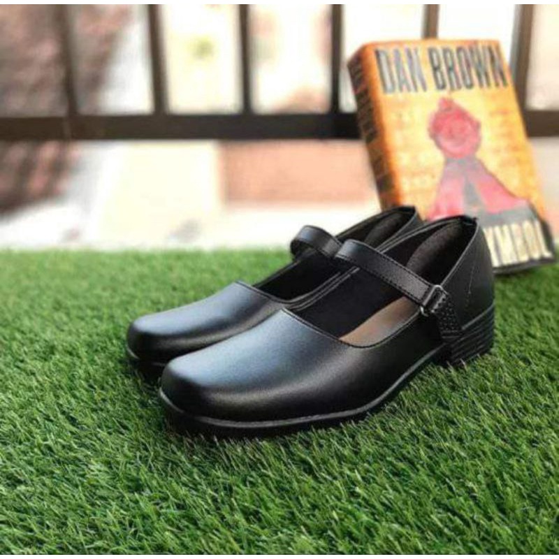 Jual Promo!!! Sepatu Sekolah Pantofel Wanita Hitam Hak 3 Cm Cewek ...