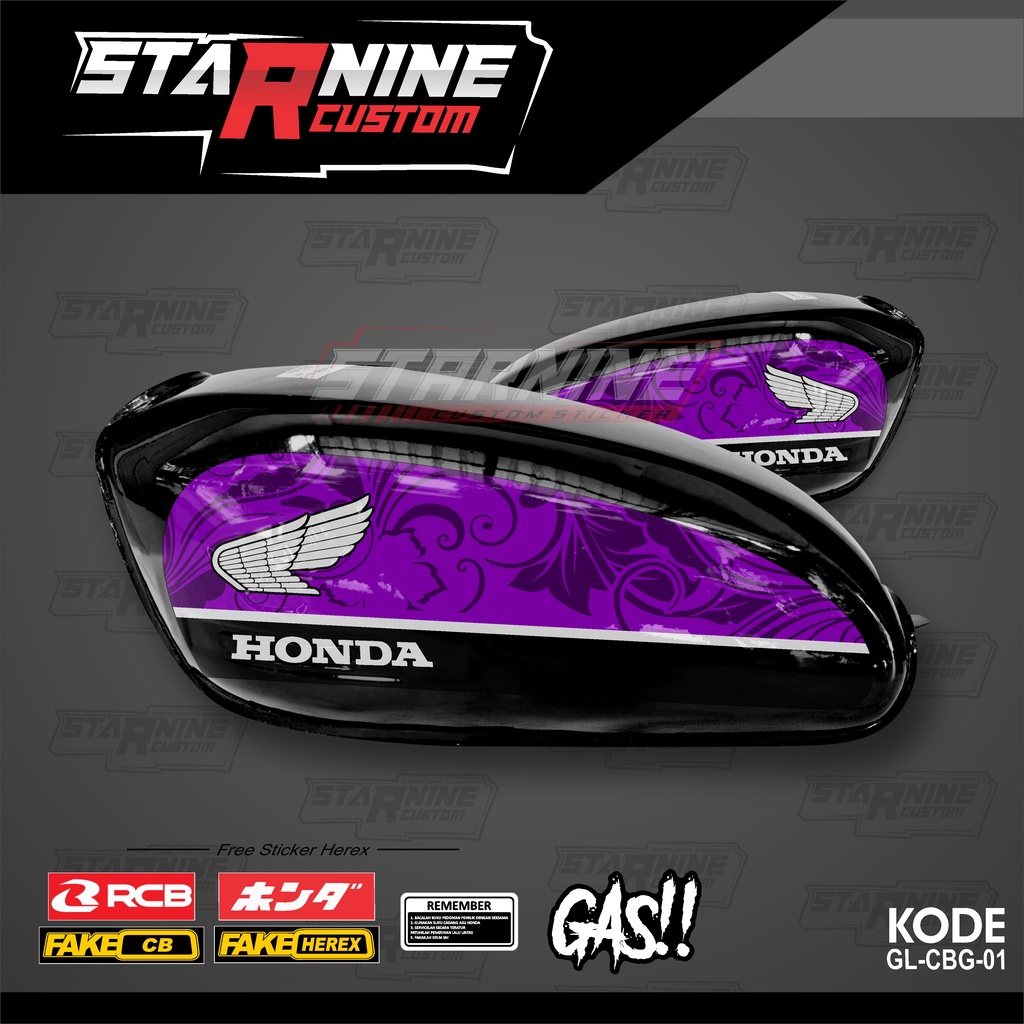 Jual striping cb 100 hologram striping motor cb lama tangki cb glatik ...