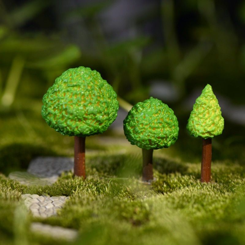 Jual Miniatur Pohon Hijau Plastik Karet Maket Diorama Landscape ...