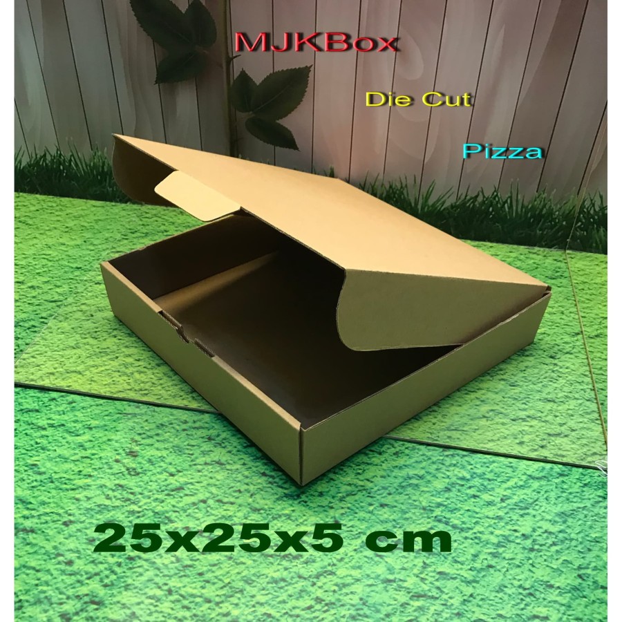 Jual kardus karton box uk. 25x25x5 cm....model Pizza...Baru polos ...