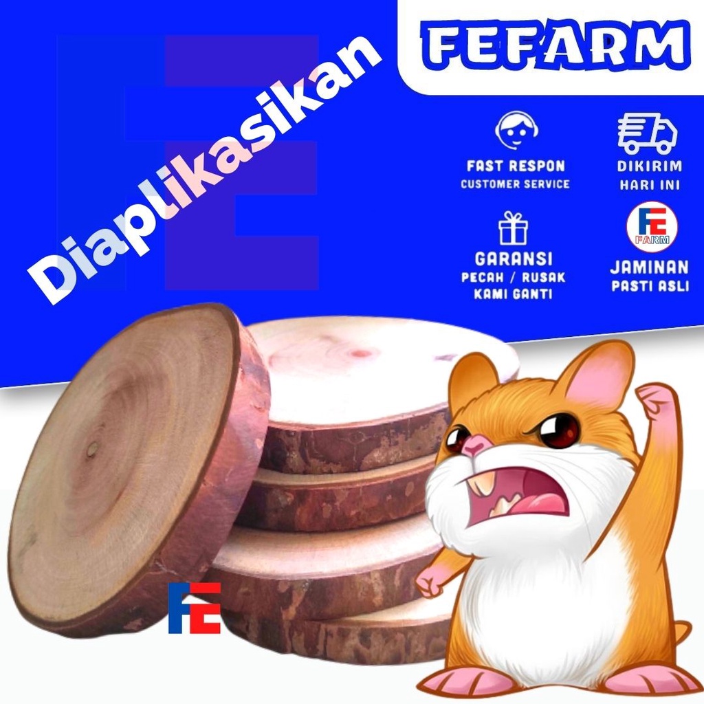 Jual WOOD SLICE - Mainan Hamster Aksesoris Kandang Hamster Alas Tidur ...