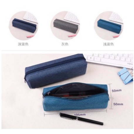 Jual Dompet Pencil Denim Tempat pensil kosmetik | Shopee Indonesia