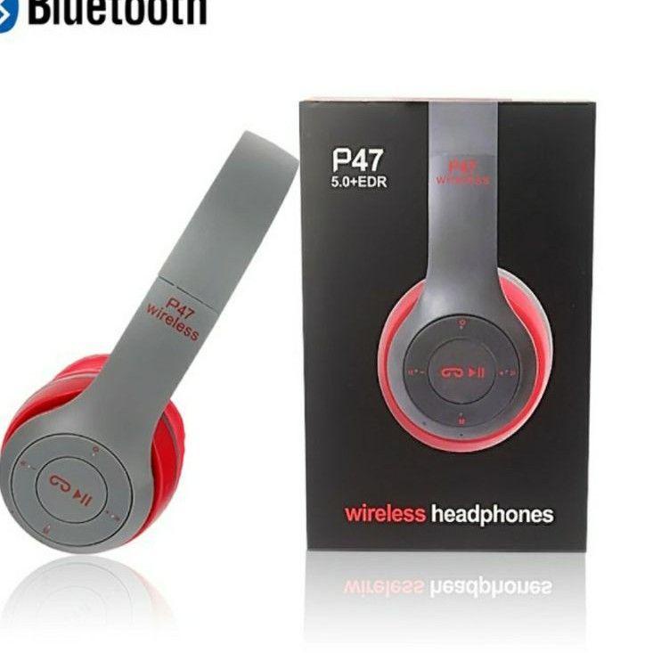 Jual [YN1203] HEADPHONE Bluetooth Gaming Headset Wireless Pro Bass P47 headset Bluetooth P47 ...