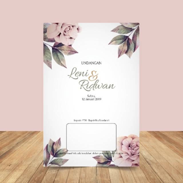 Jual Undangan Pernikahan/ kartu/ wedding Invitation card kode rose ...
