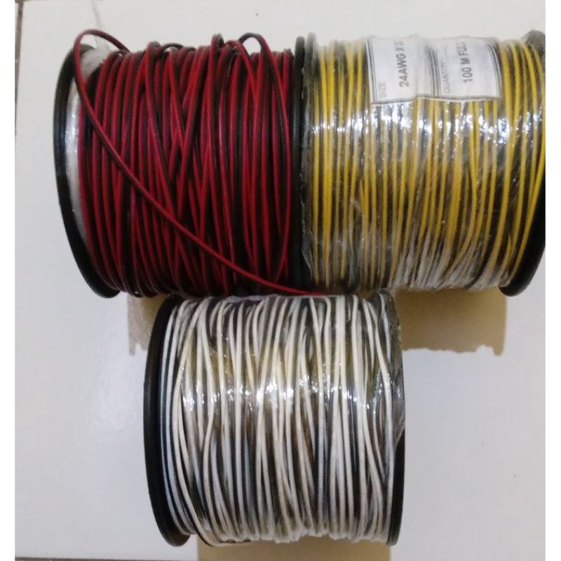 Jual kabel 2 jalur awg 24 2c harga permeter motor mobil truk dan bus ...