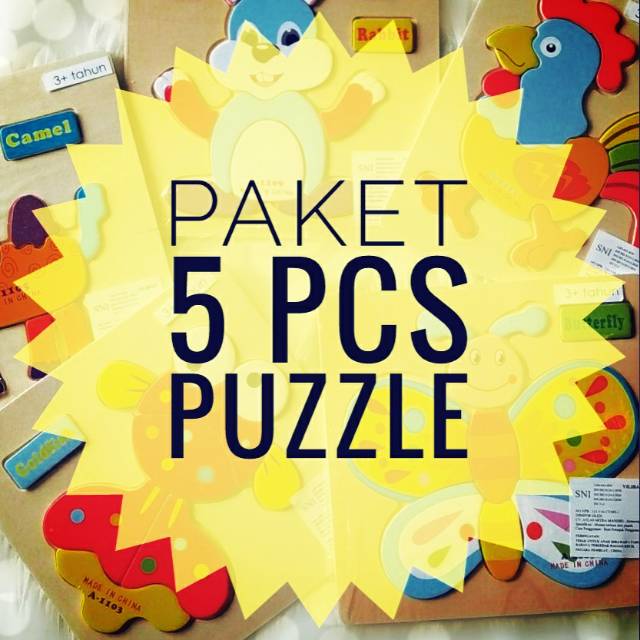 Jual Mainan Edukasi Puzzle Kayu Mini : Puzzle hewan isi 5 pcs | Shopee ...