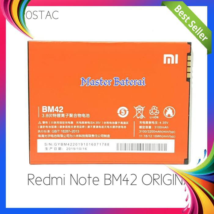 Jual BATERAI XIAOMI REDMI NOTE XIOAMI NOTE 1 BM42 BM42 ORIGINAL ...