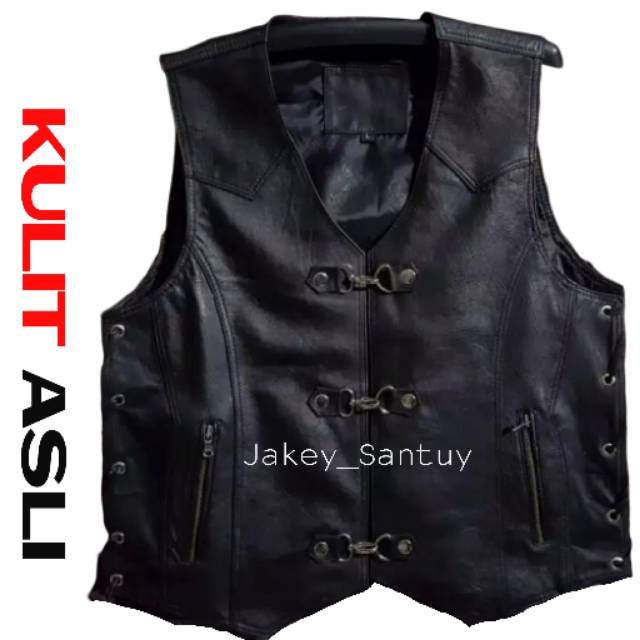 Jual ROMPI KULIT ASLI ROMPI BIKERS COWOK JAKET ROMPI PRIA koboy ...