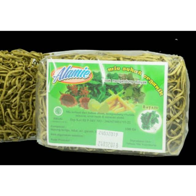 Jual MIE KERING MIE SAYUR ORGANIK ALAMIE 100 GRAM MIE TANPA BUMBU ...