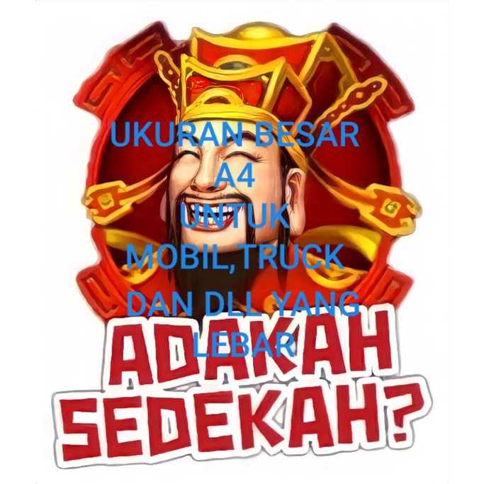 Jual PROMOOOOO DISKON!!!! STICKER ADAKAH SEDEKAH VIRAL UKURAN JUMBO A4 ...